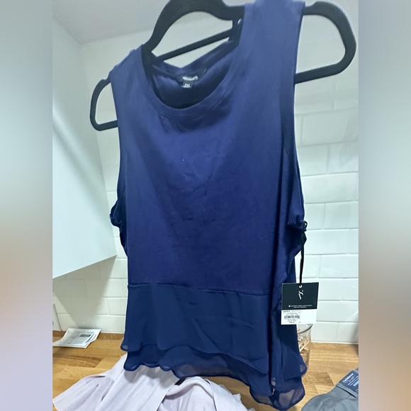 Zara | Tops | Zara Deep Blue Ver Vera Wang Top | Poshmark